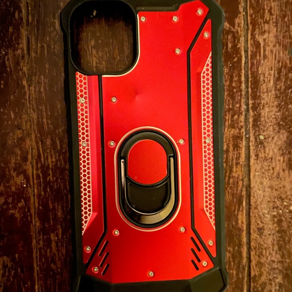 Cell Phones & Accessories | Iphone 12 Promax Red Metal Case With Ring ...